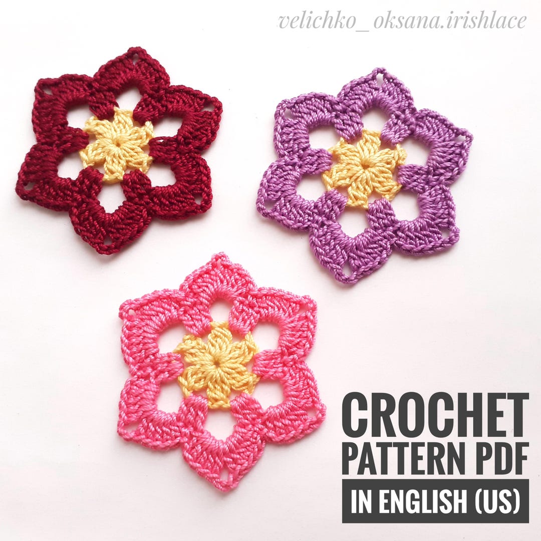 Delicate Mini Crochet Flower Pattern - Instant Download Boho Crochet ...