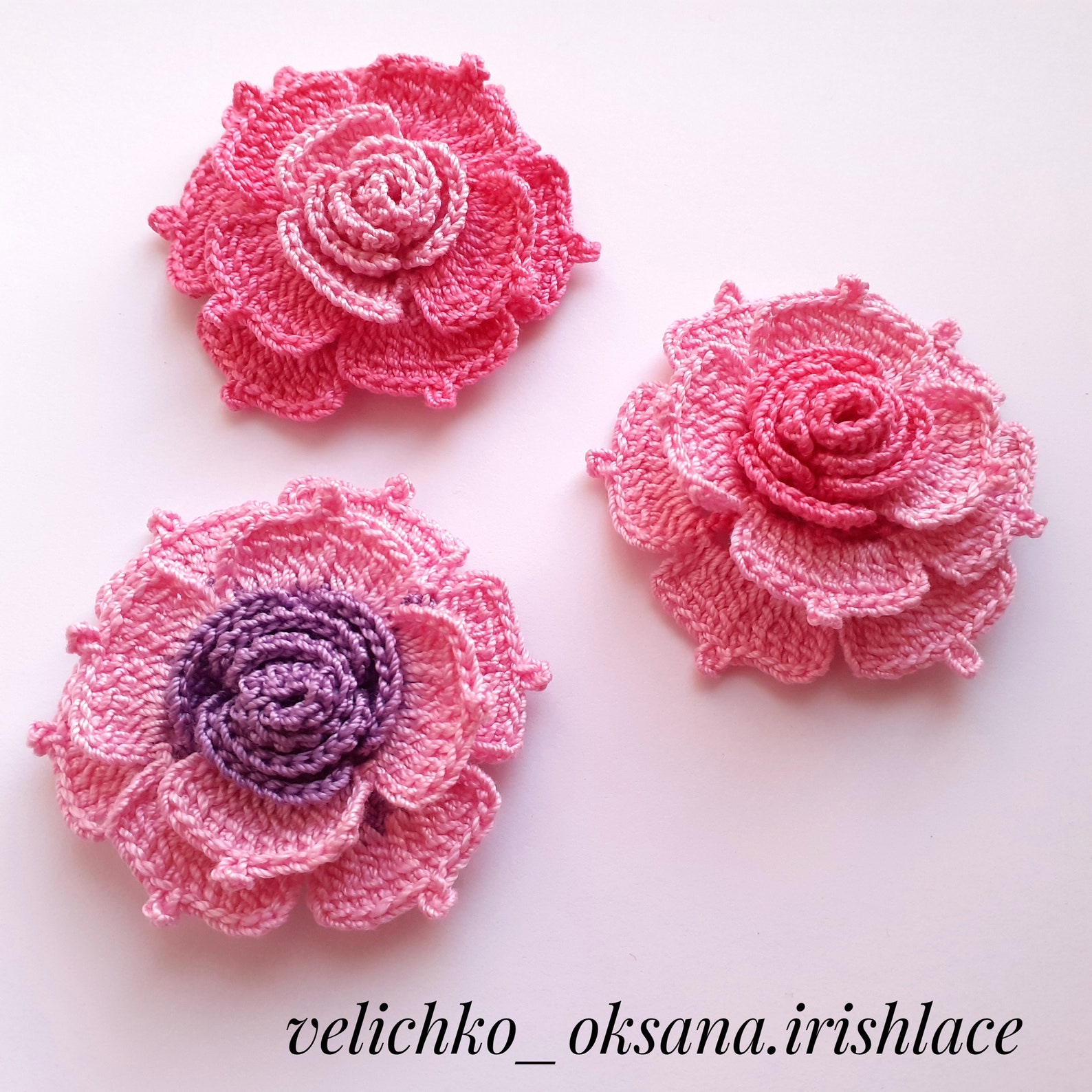 Easy Crochet Roses Patterns Crochet Rose Pattern Crochet Flower Pattern ...