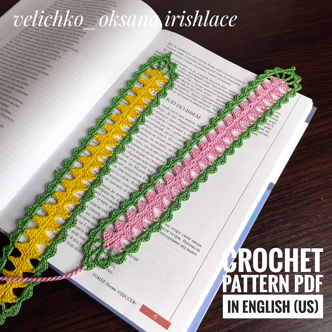 Crochet Bookmark Pattern for Beginner PDF. Colorful Crochet Bookmark ...
