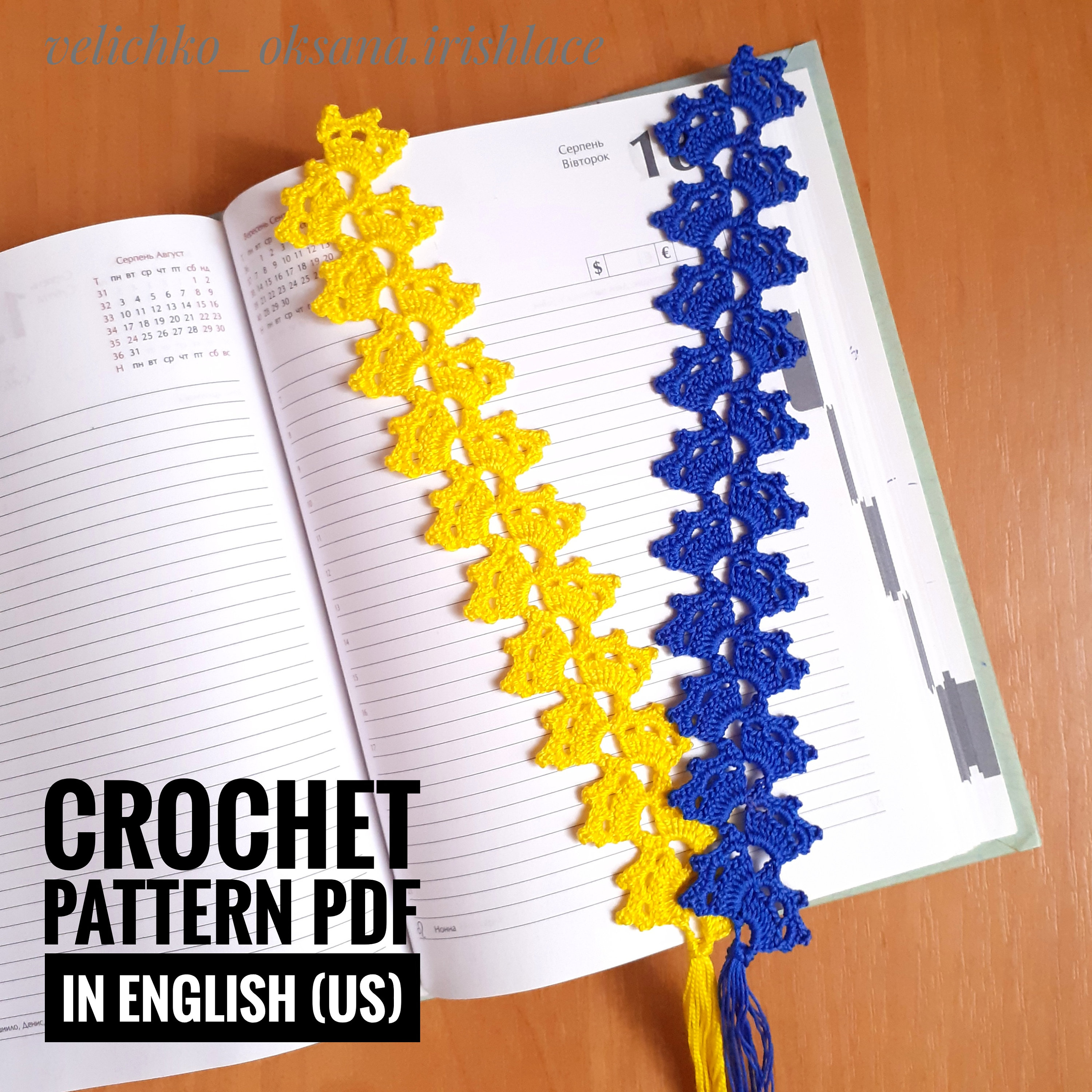 Easy Crochet Bookmark Pattern PDF Colorful Handmade Gift for Book ...