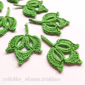 SET CROCHET PATTERN Leaf Irish Crochet Leaves Pattern Сrochet Motifs ...
