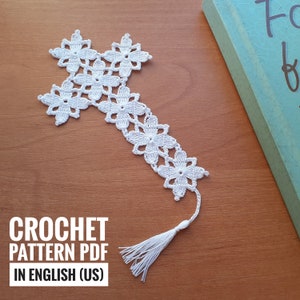 Cross Bookmark PDF Crochet Pattern Easter Cross Bookmark Easter Gift ...