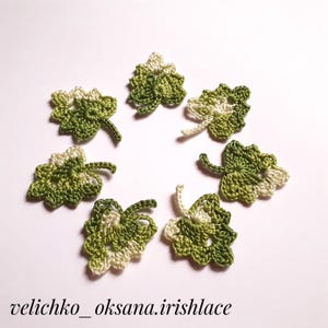 SET CROCHET PATTERN Leaf Irish Crochet Leaves Pattern Сrochet Motifs ...
