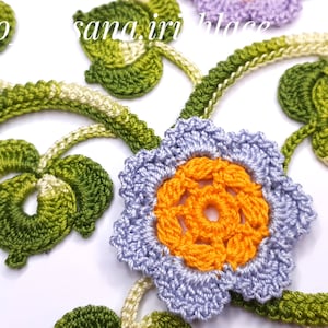 Set Irish Crochet Flower Leaf PATTERN Ireland Lace Motifs - Easy ...