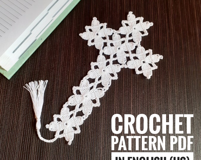 Lace Cross Bookmark With Tassel (machine Embroidery Freestanding Lace ...