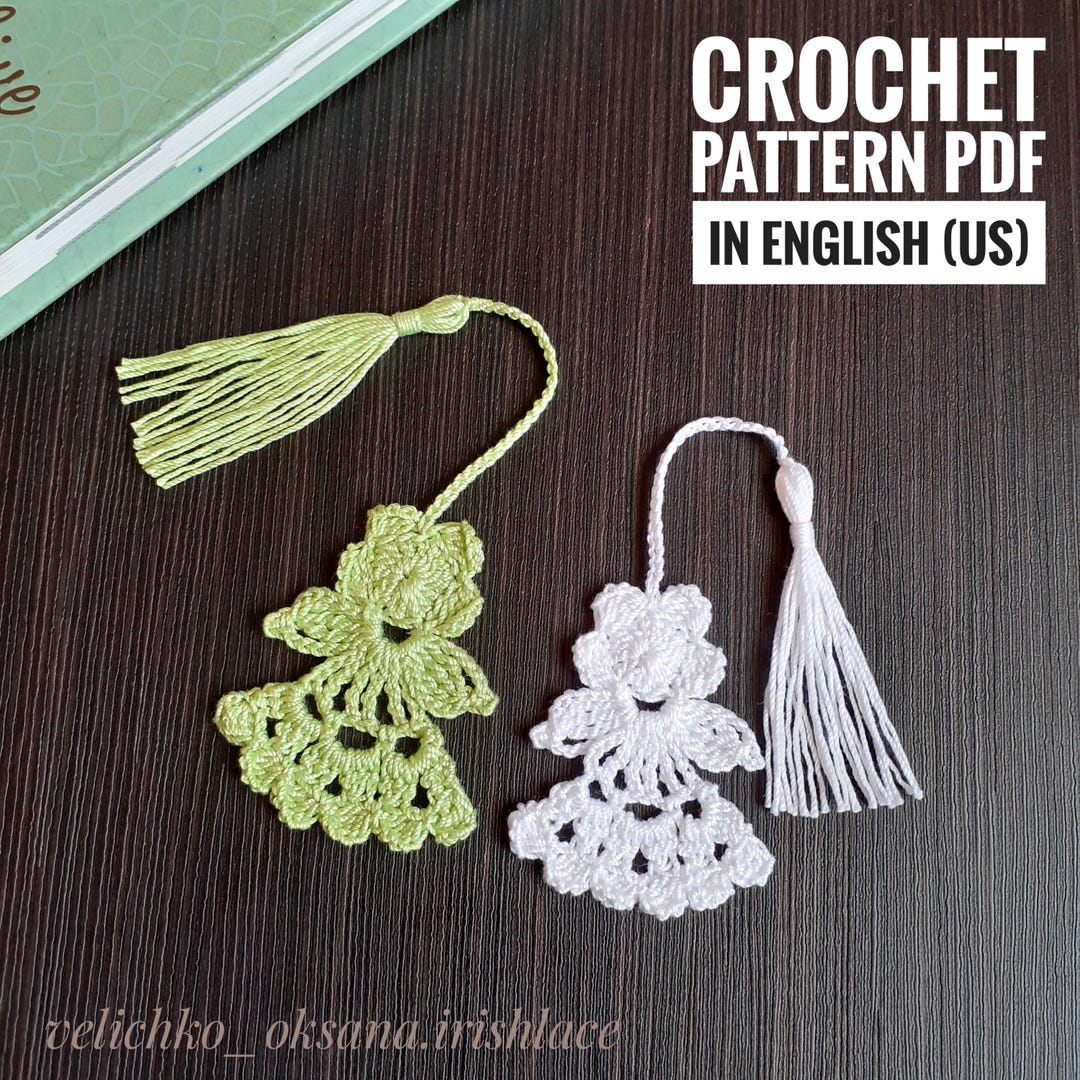 Crochet Angel Bookmark Crochet Angel Pattern Baptism Gift Easter for ...