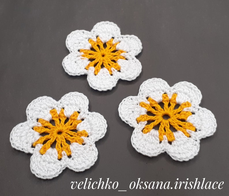 Elegant Set of 4 Lace Flowers Crochet Patterns - Floral Motifs PDF ...