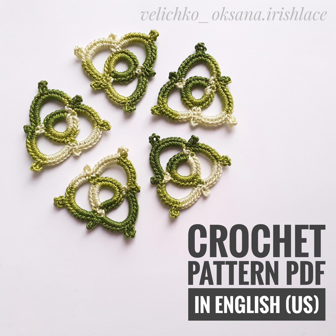 Triangle Crochet Motif Pattern: Irish Lace Applique (PDF Tutorial) - Etsy