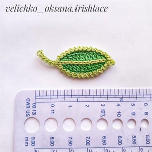 SET CROCHET PATTERN Leaf Irish Crochet Leaves Pattern Сrochet Motifs ...