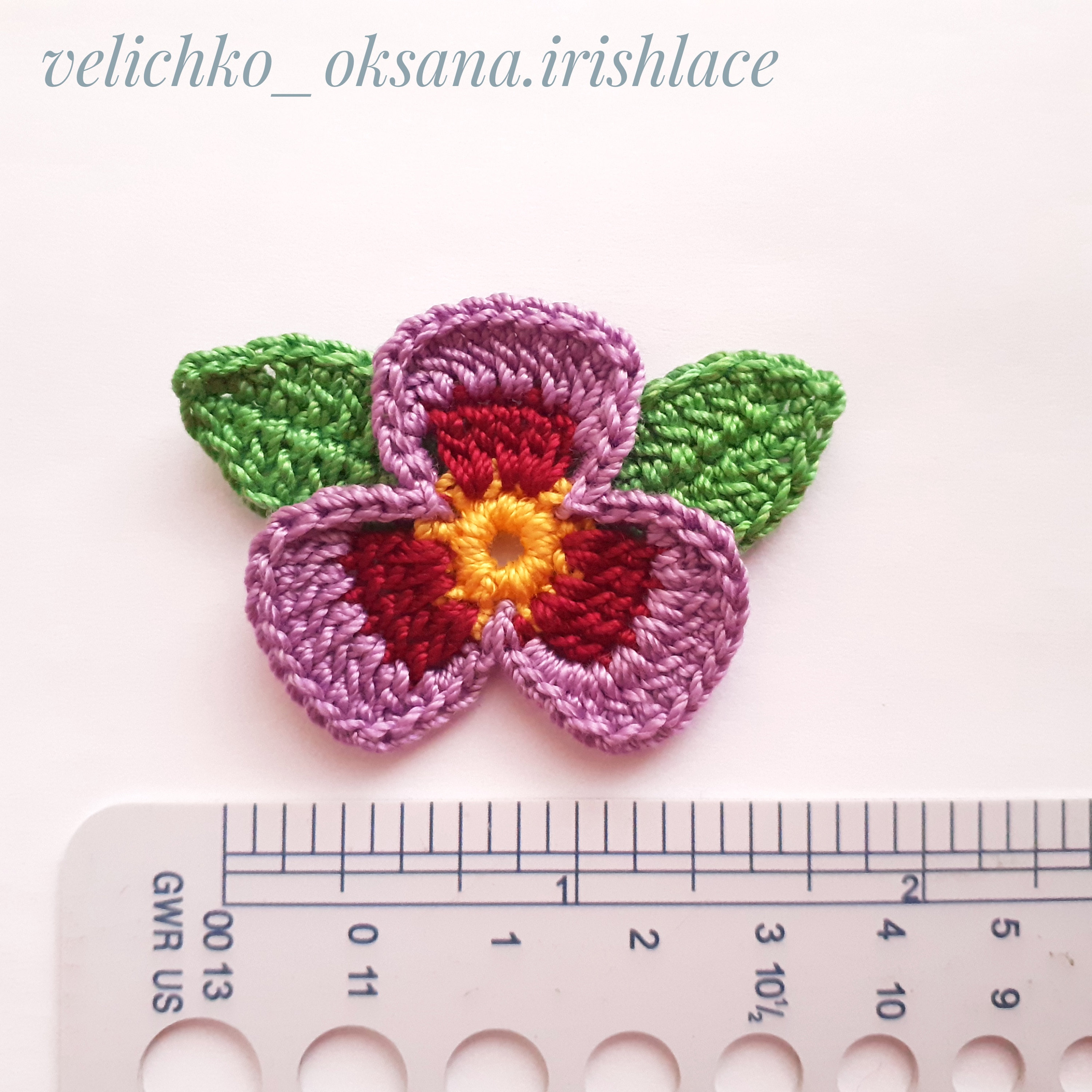 Crochet Pansy and Viola Pattern Crochet Flower Pattern for Pansy Flower ...
