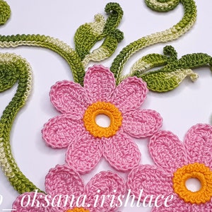 SET Irish Crochet Flower Leaf PATTERN Ireland Lace Motifs - Easy ...