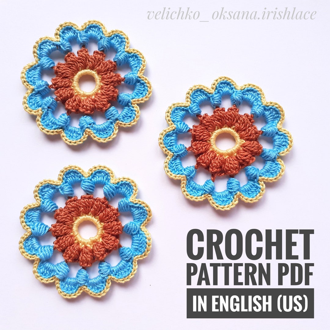 Beautiful Crochet Flower Pattern Lace Flowers Pattern Motifs Floral for ...