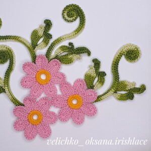 SET Irish Crochet Flower Leaf PATTERN Ireland Lace Motifs - Easy ...