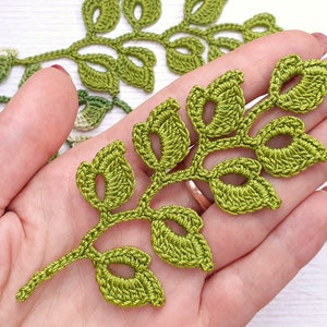 Crochet Branch Pattern. Crochet Twig Tutorial. Flower Applique Pattern ...