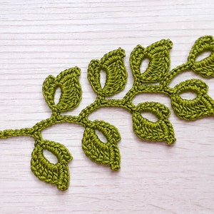 Crochet Branch Pattern. Crochet Twig Tutorial. Flower Applique Pattern ...