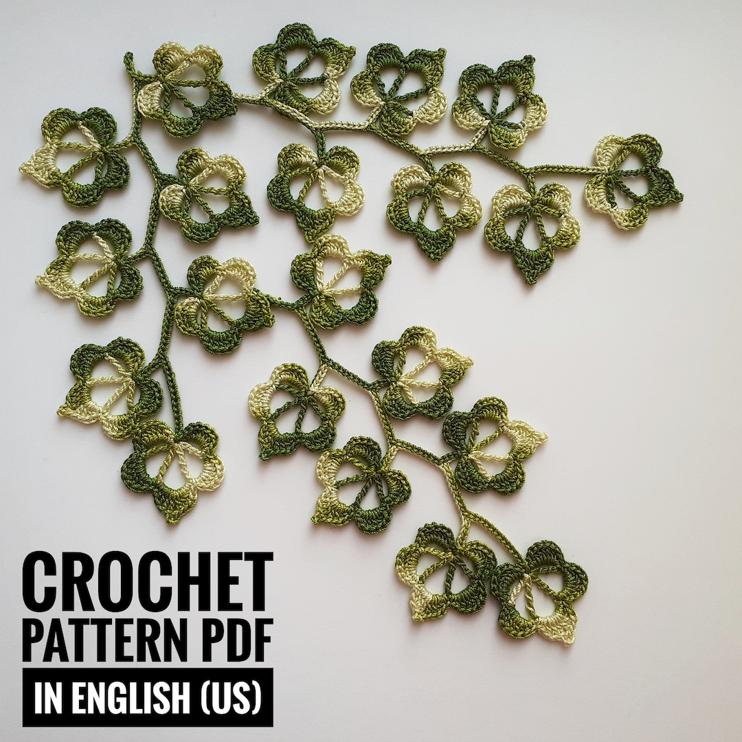 Crochet Branch With Leaves Pattern Crochet Branch Pattern Crochet Leaf ...