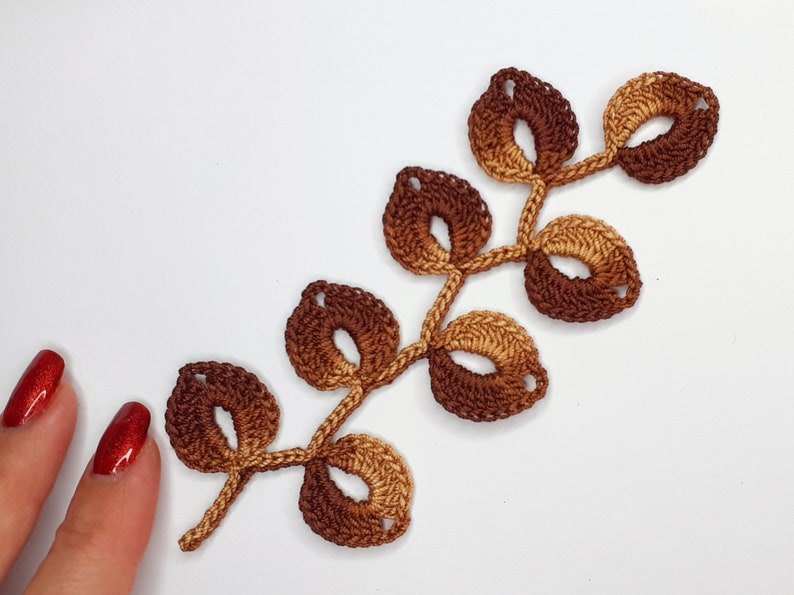 Crochet Branch Pattern. Crochet Twig Tutorial. Flower Applique Pattern ...