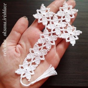 Cross Bookmark PDF Crochet Pattern Easter Cross Bookmark Easter Gift ...