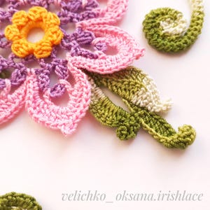 Irish Crochet Flower & Leaf Pattern Set: Ireland Lace Motifs (PDF ...