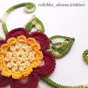 SET Irish Crochet Flower Leaf PATTERN Ireland Lace Motifs - Easy ...