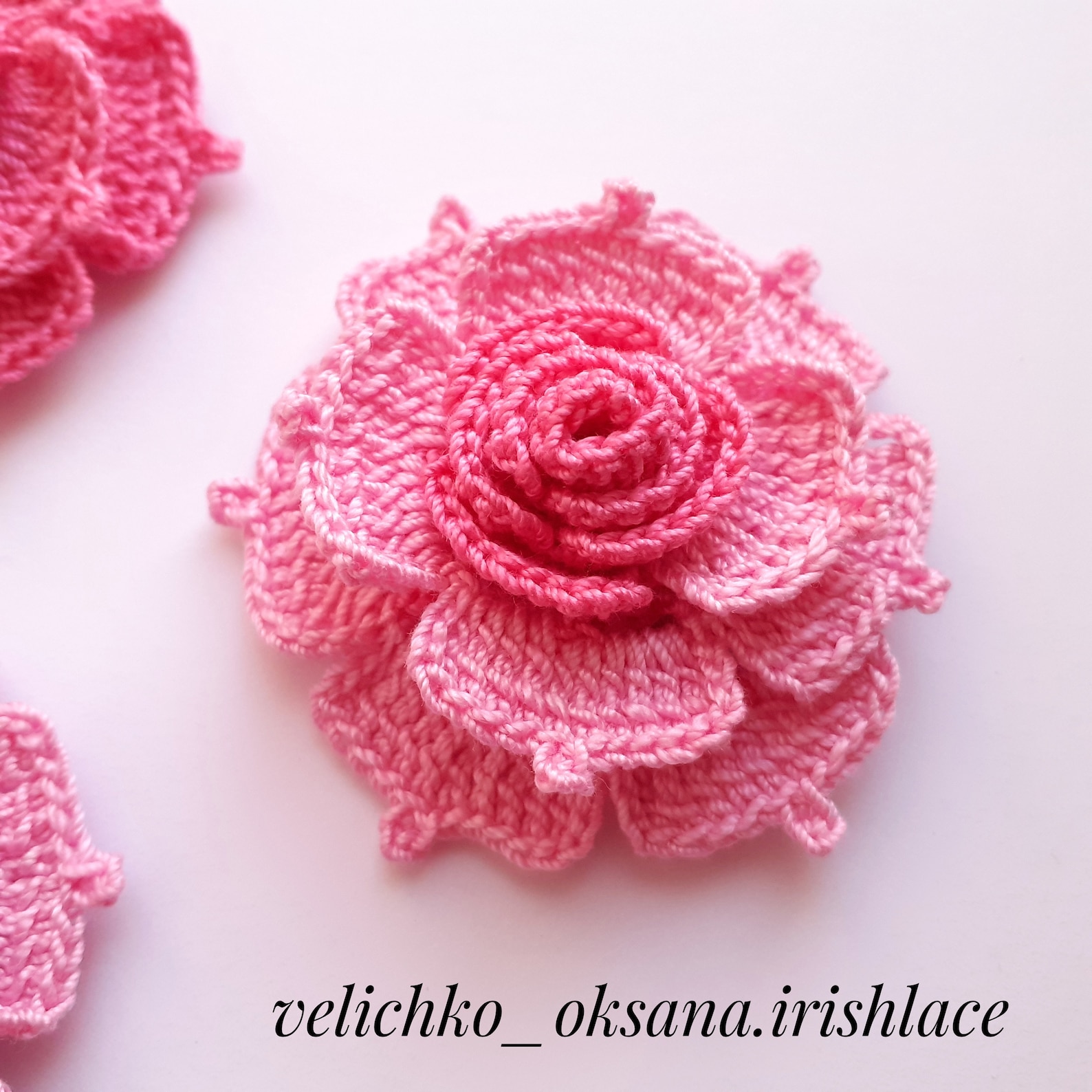 Easy Crochet Roses Patterns Crochet Rose Pattern Crochet Flower Pattern ...