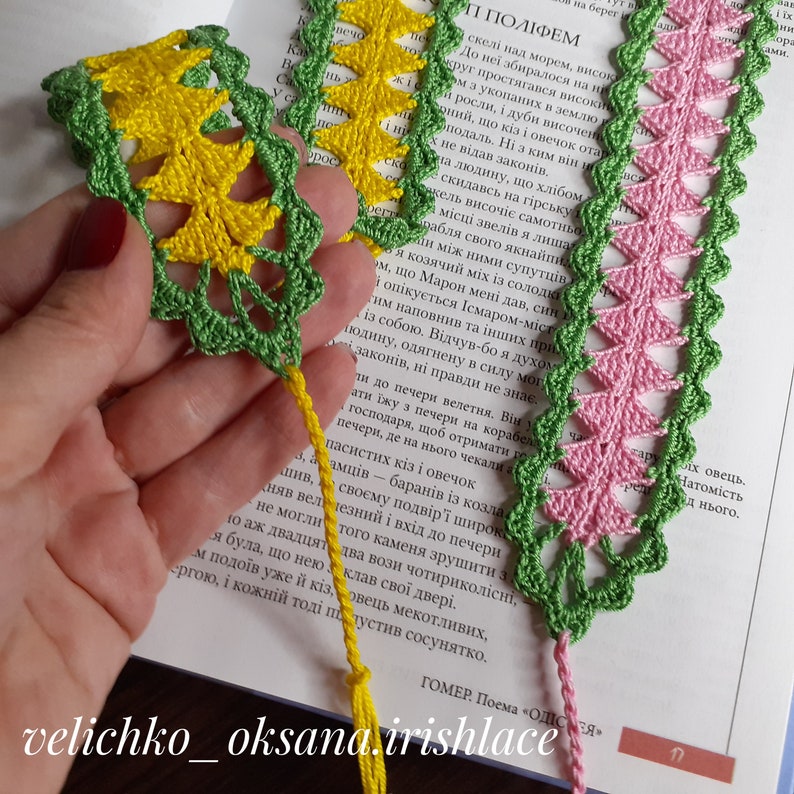 Crochet Bookmark Pattern for Beginner PDF. Colorful Crochet Bookmark ...