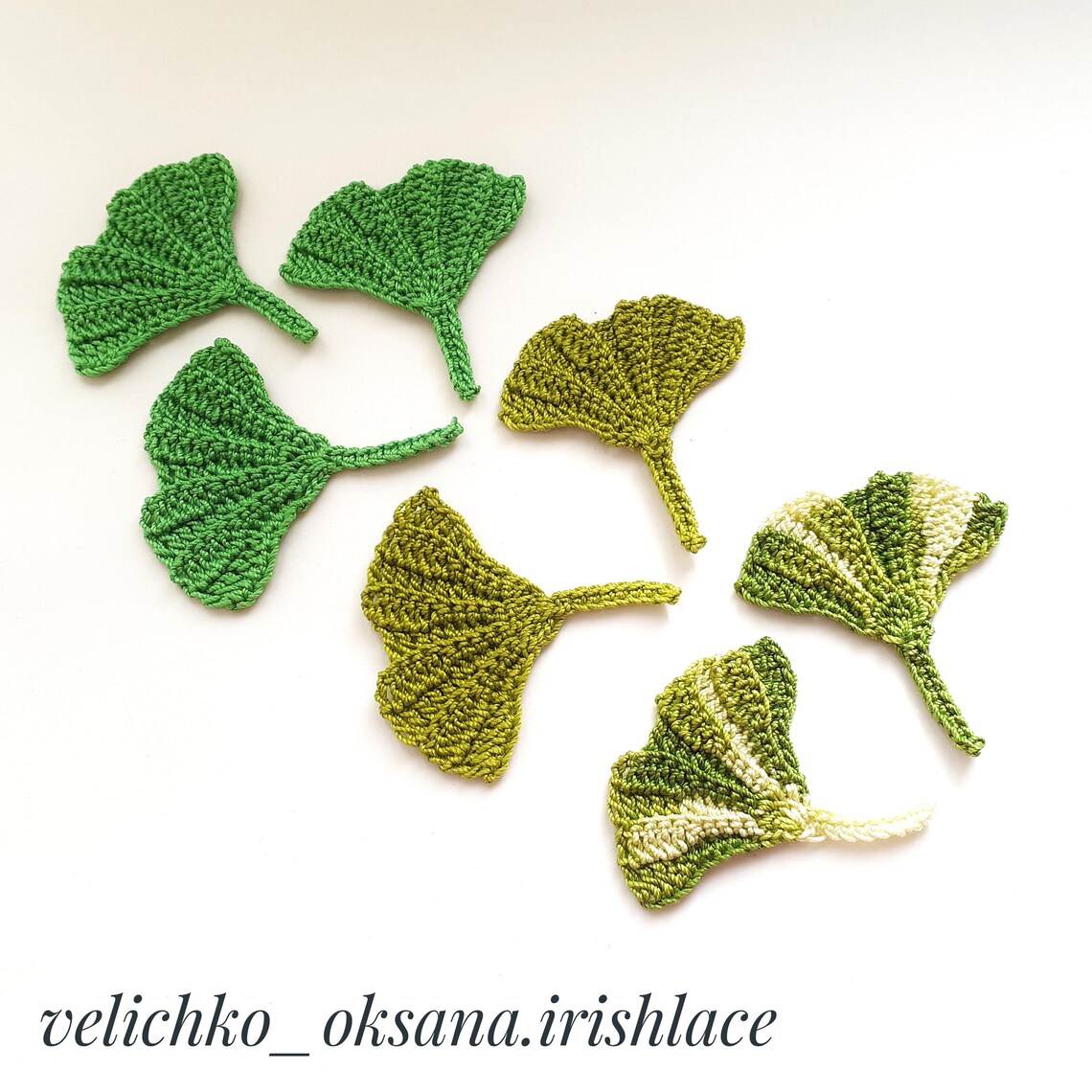 Ginkgo Leaf Crochet Pattern Irish Lace Pattern Ginkgo Leaf Including ...