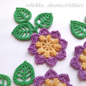 Charming Irish Crochet Flowers & Leaves DIY Lace Motif Patterns PDF ...