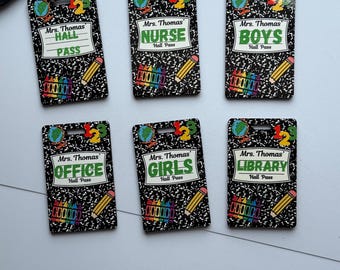 Hall Pass Composition Book Printable - Etsy