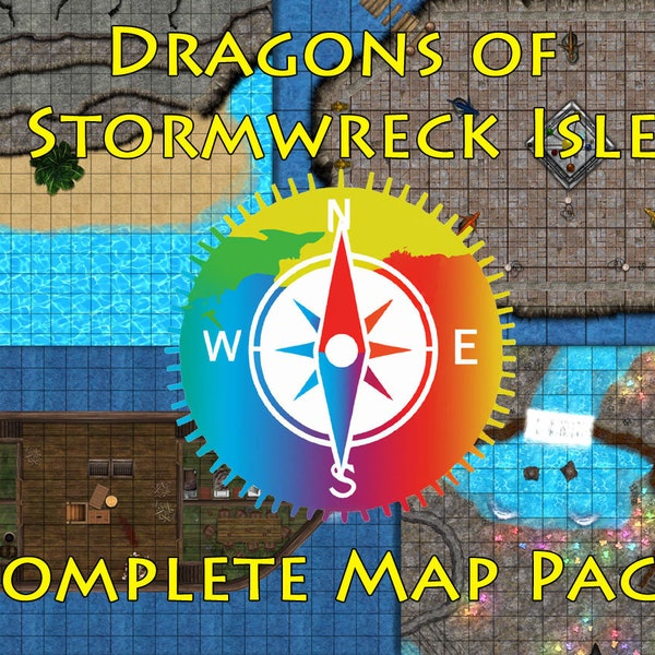 Dragon of Stormwreck Isle Map - Etsy