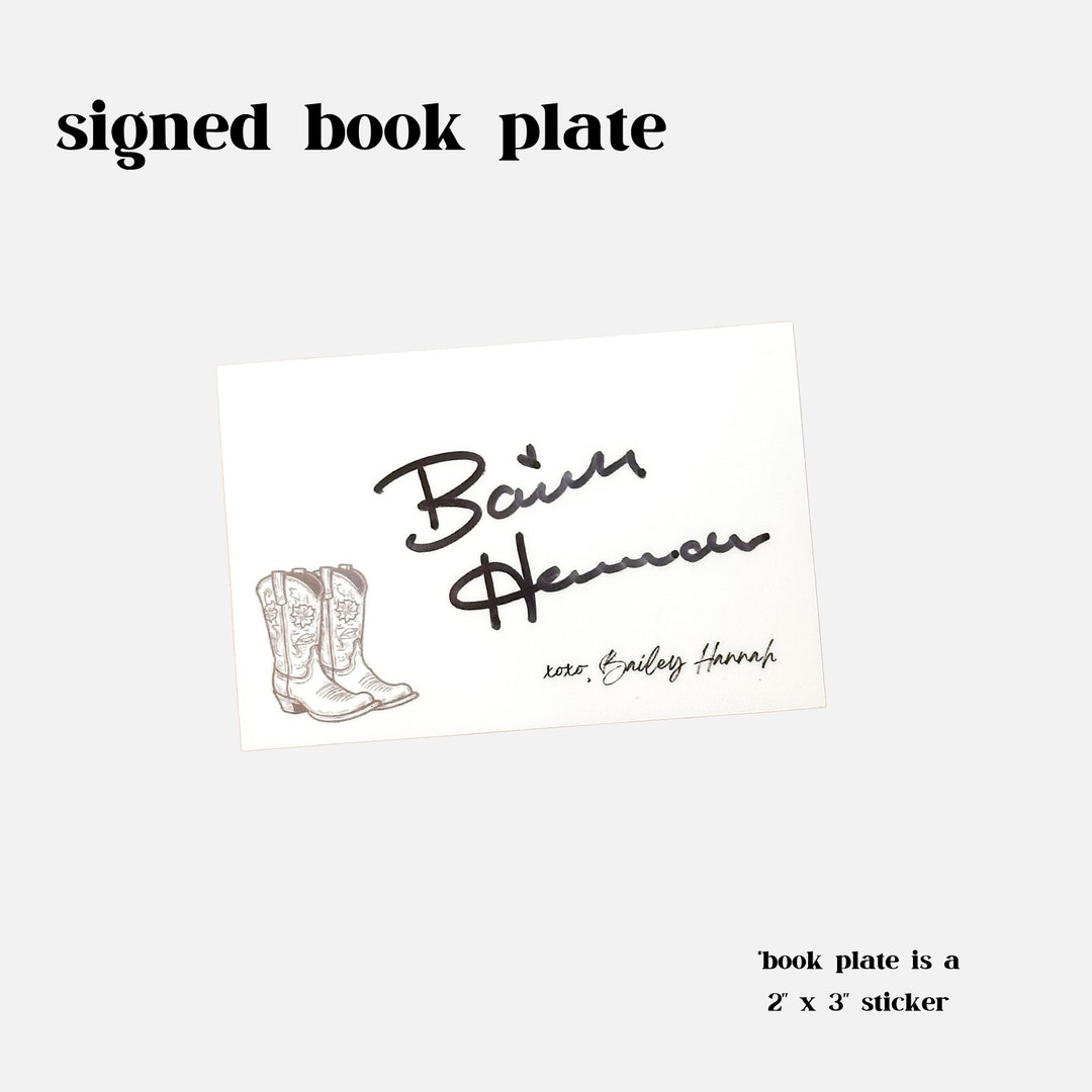 Signed Book Plate Sticker - Etsy