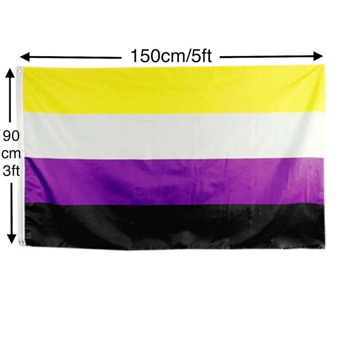 Non Binary Pride Flag 5ftx3ft Premium Quality Indoor/outdoor Use LGBT ...