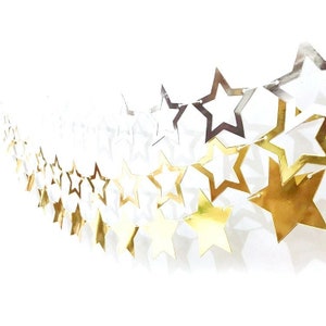Gold Star Garland, Gold Star Bunting, Gold Wedding Decorations ...