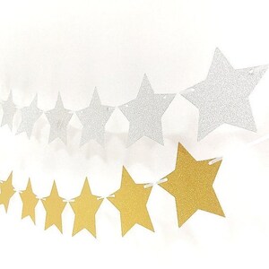 Gold Star Garland, Gold Star Bunting, Gold Wedding Decorations ...