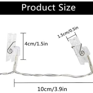 LED Clip Lights Clothes Peg Photo Hanger String Battery Powered - Etsy