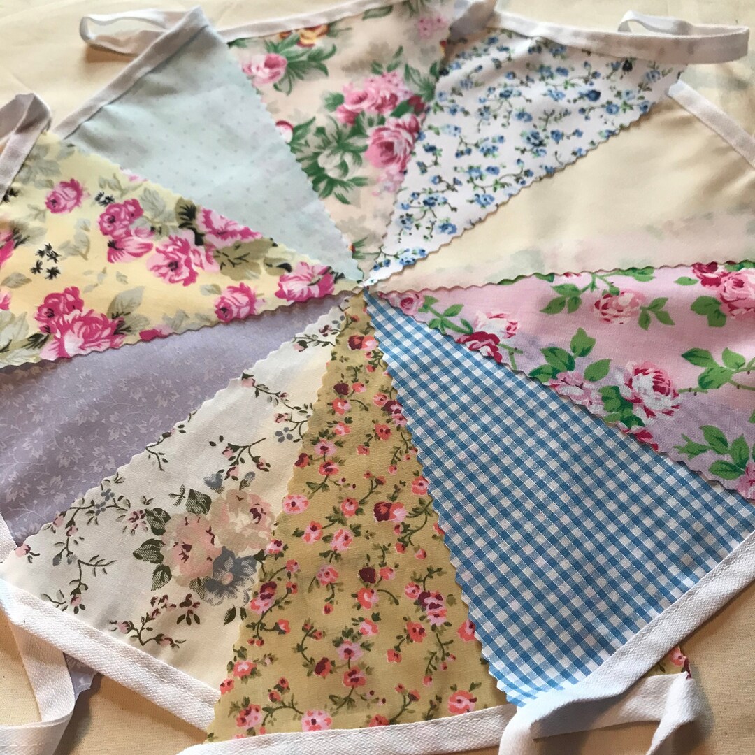 FABRIC BUNTING BANNER Clearance, 10ft/20ft/40ft/120ft.bright Garland to ...
