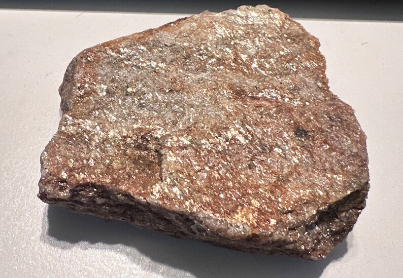 Shimmering Gold Schist Rock Crystalline Layers With Specks of Gold and ...