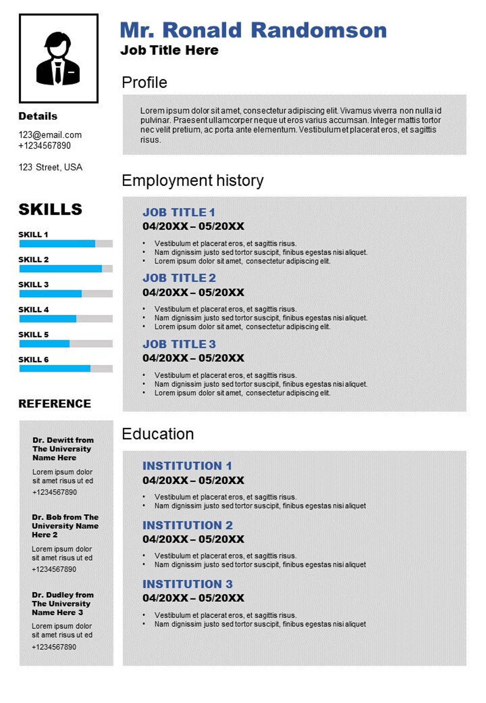 Basic Resume Template | Professional Resume Template | Resume Template ...