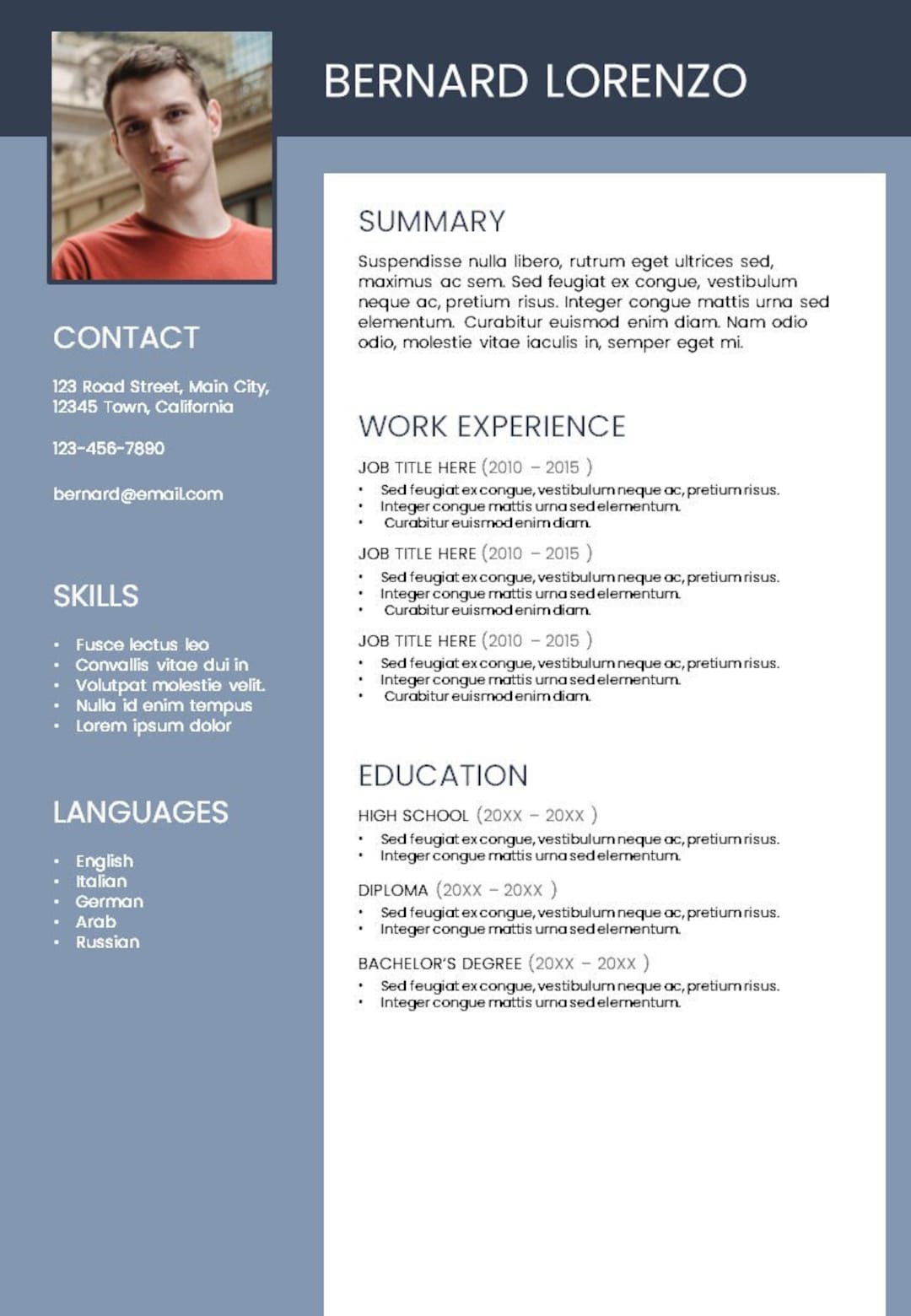Basic Resume Template | Professional Resume Template | Resume Template ...