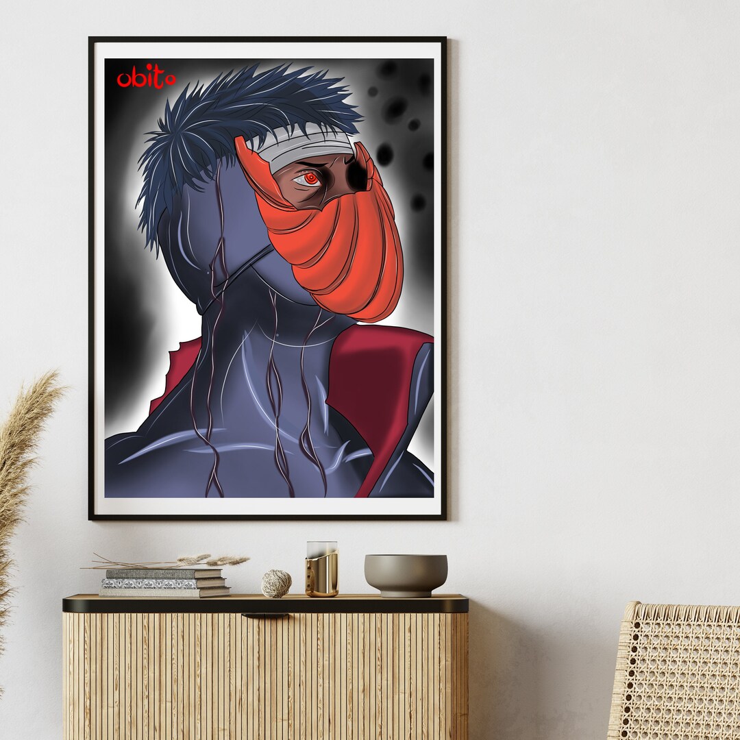 Obito Uchiha Digital Anime Art Printable Anime Digital Wall - Etsy
