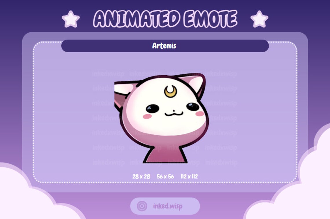 ANIMATED CAT ARTEMIS | Twitch | Discord | Youtube | Streaming | Cute ...