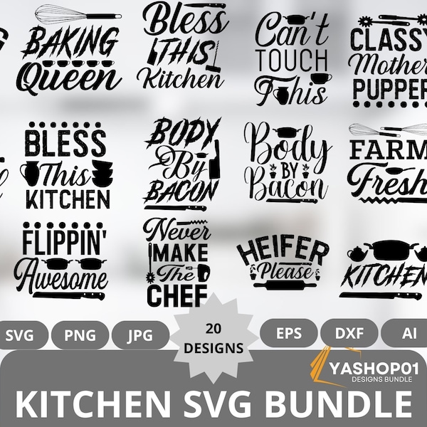 Kitchen Svg Bundle - Etsy