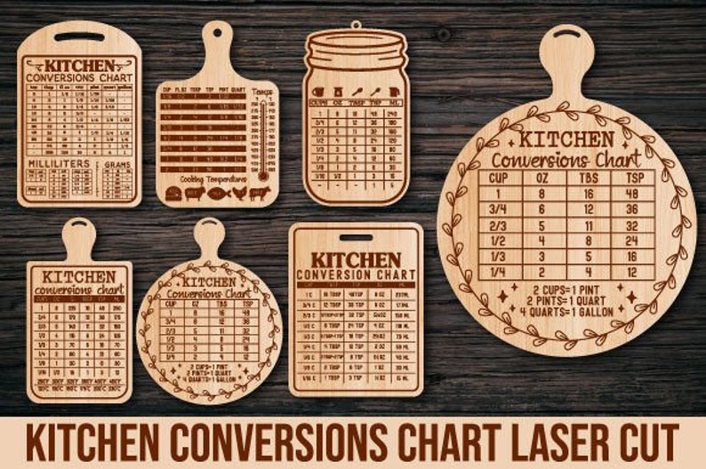 Decorative Kitchen Conversion | Kitchen SVG Design | Laser Cut Files - Etsy
