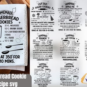 Recipe SVG, Kitchen SVG Bundle, Chocolate Chip Cookie Recipe SVG ...