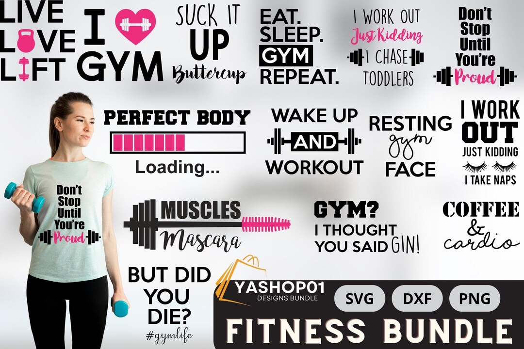 Workout SVG Bundle, Gym SVG Bundle,fitness SVG, Exercise Svg ...