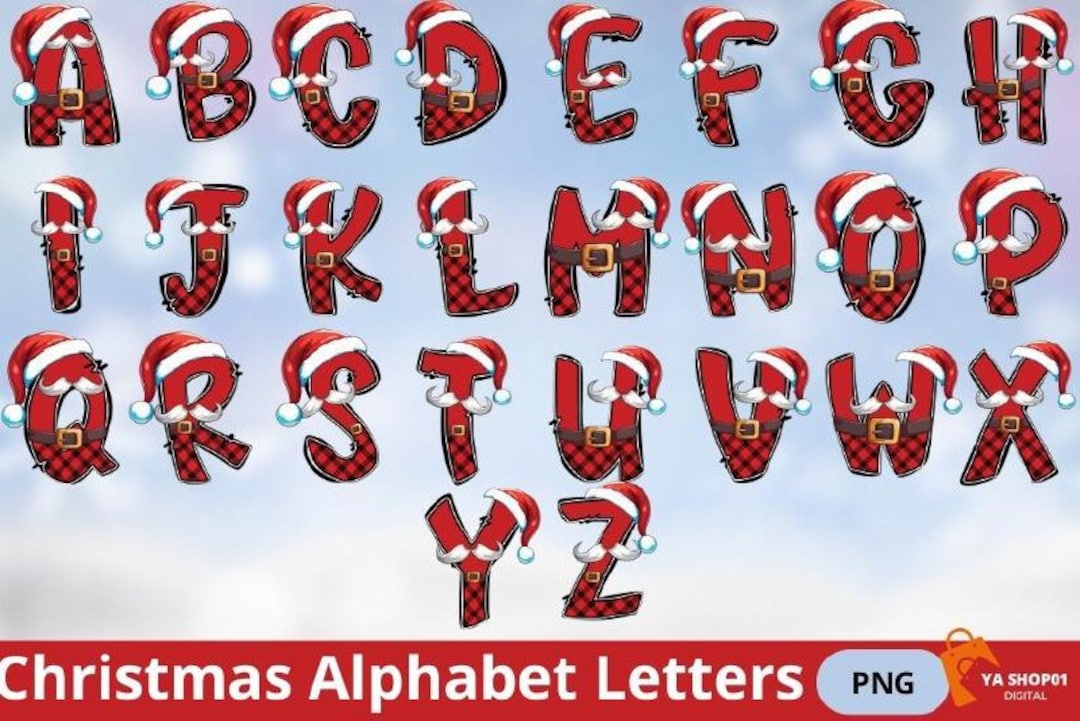 Christmas Alphabet SVG Bundle, A-Z Letters Svg for Cricut,christmas ...