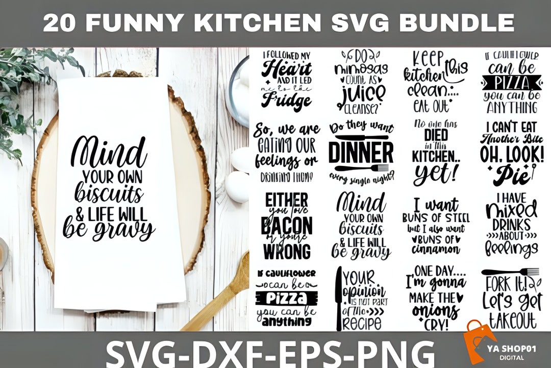 Funny Kitchen SVG Bundle | Decorative Kitchen Conversion | Kitchen SVG ...