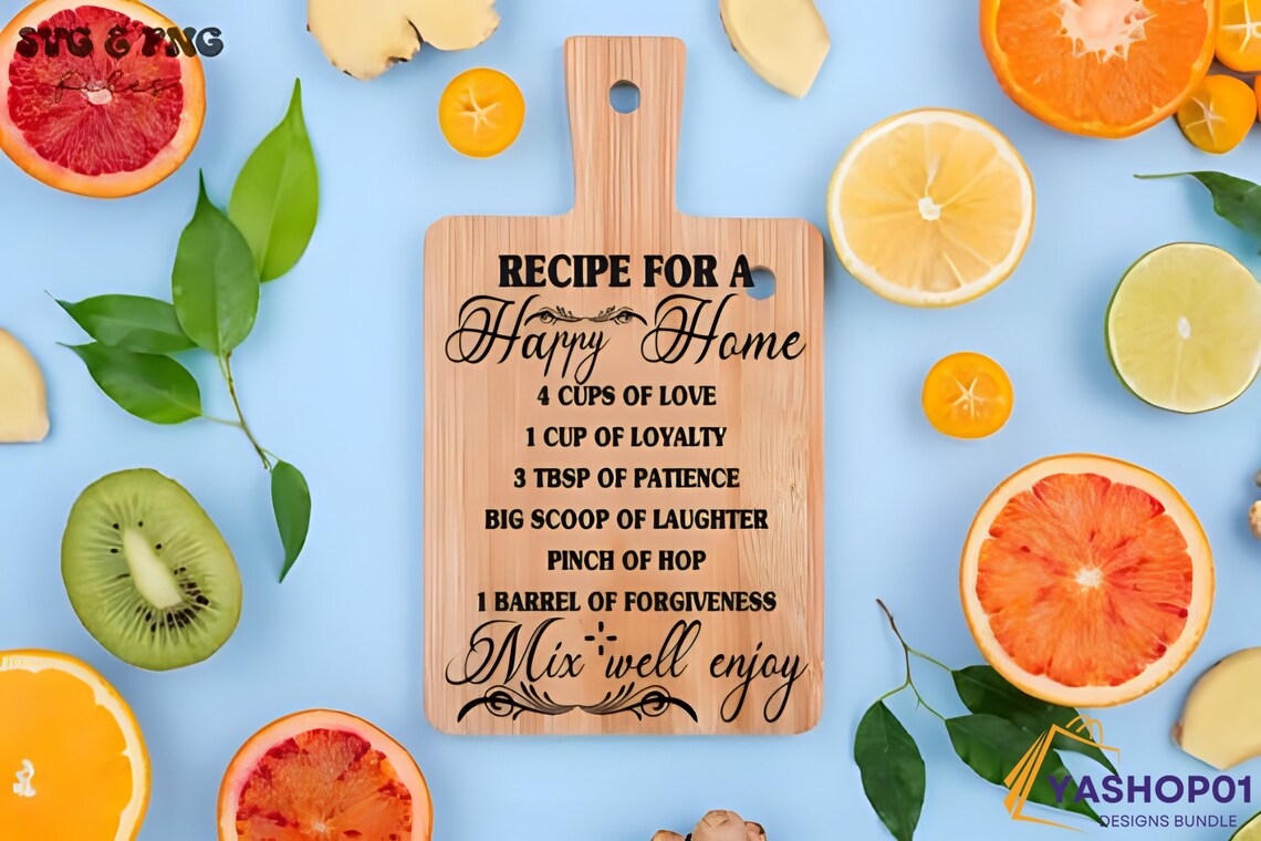 Recipe Svg Bundle, Cutting Board Quotes Svg, Laser Cut Files, Marriage ...