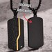 Laser Engravable Army Dog Tags With Gold Line, Zircon Decorated Dog ...
