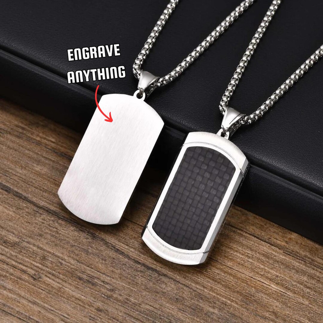 Laser Engravable Single Sided Dog Tags, Hip Hop Black and White ...